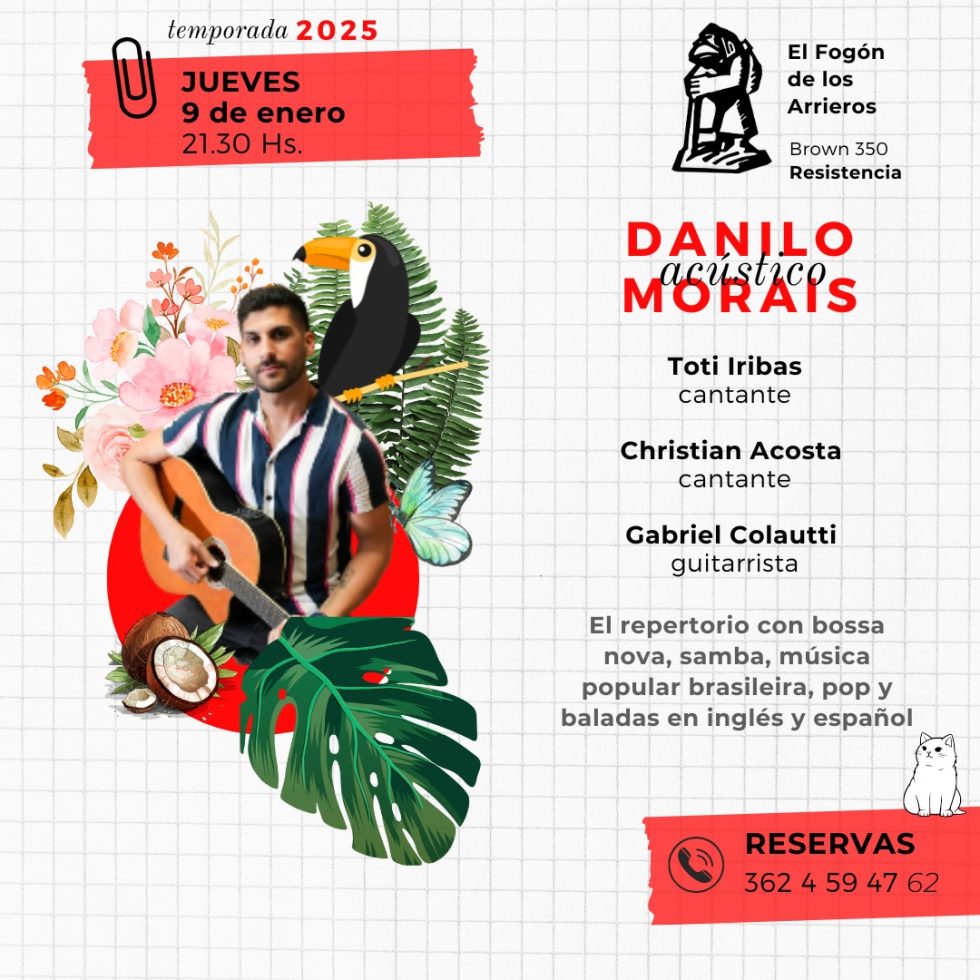 El músico Danilo Morais presenta un show íntimo y acústico en el Fogón - TN24